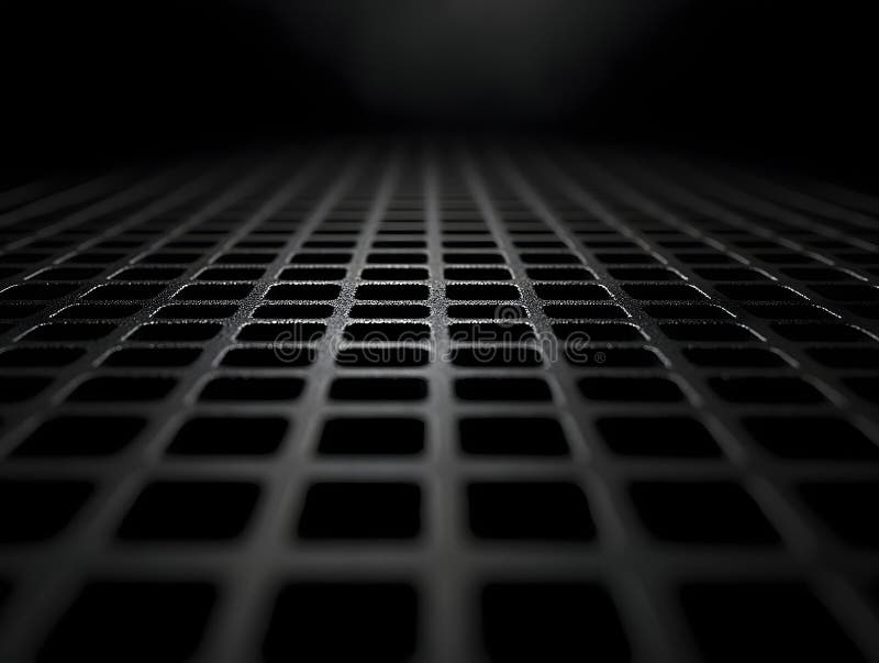 Dark Geometric Grid with Repeating Square Cutouts Creating a Sleek ...