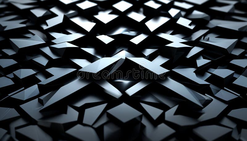 Dark Geometric Patterns Create an Intriguing Visual Texture and Depth ...