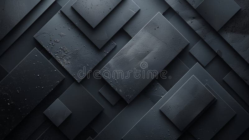 Dark Geometric Shapes with Beveled Edges Create an Abstract Background ...