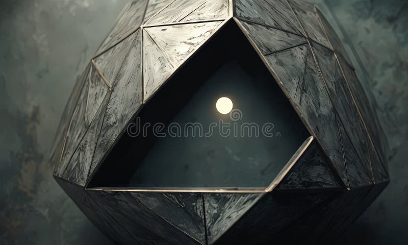 Dark, Geometric Structure with Triangular Opening Reveals Bright Light ...