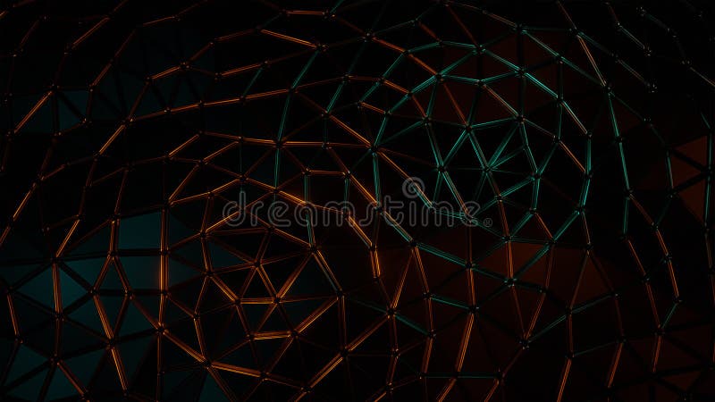 Dark Geometric Surface 3D Render Stock Illustration - Illustration of ...