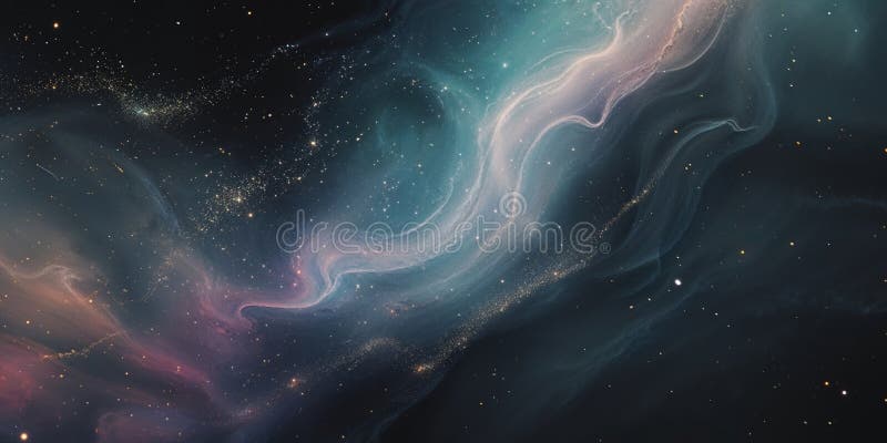 Dark and Glittered Galaxy Abstract Liquid Background Stock Image ...