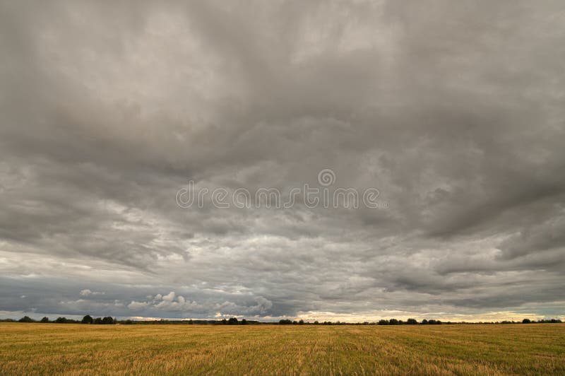Clouds over the field. stock image. Image of agriculture - 123911503