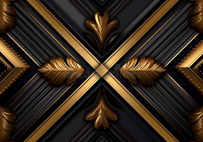 Ancient Vintage Pattern with Pattern Dark and Gold Generative a Stock ...