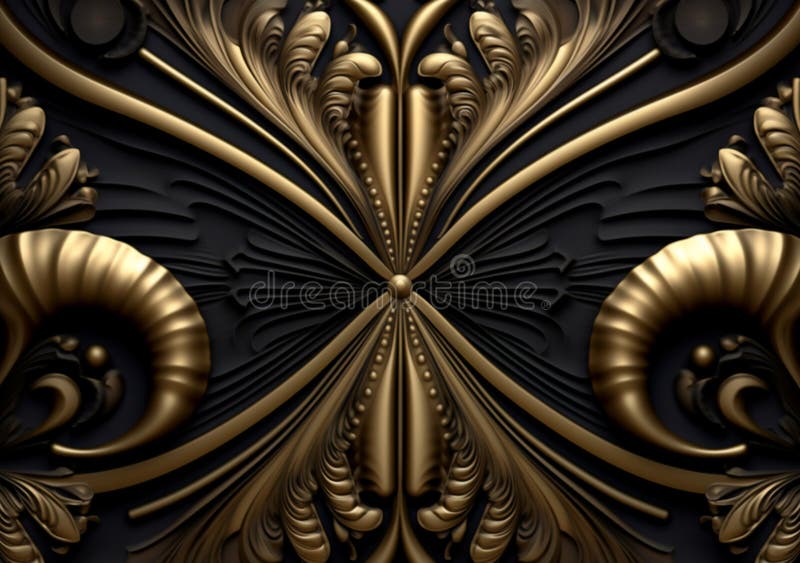 Ancient Vintage Pattern with Pattern Dark and Gold Generative a Stock ...
