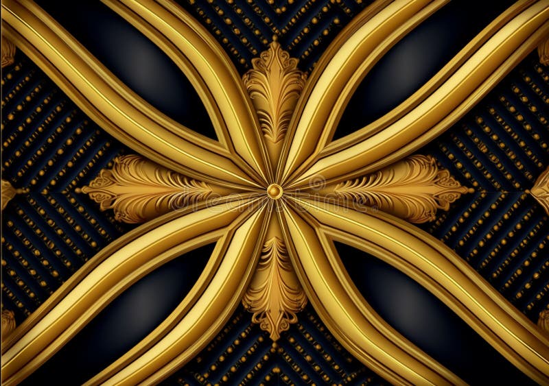 Ancient Vintage Pattern with Pattern Dark and Gold Generative a Stock ...