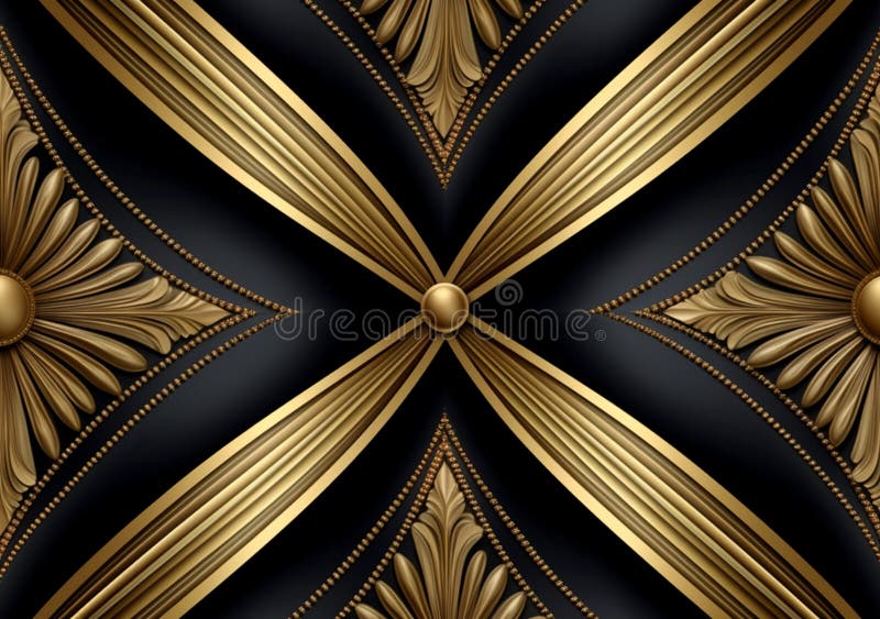 Ancient Vintage Pattern with Pattern Dark and Gold Generative a Stock ...
