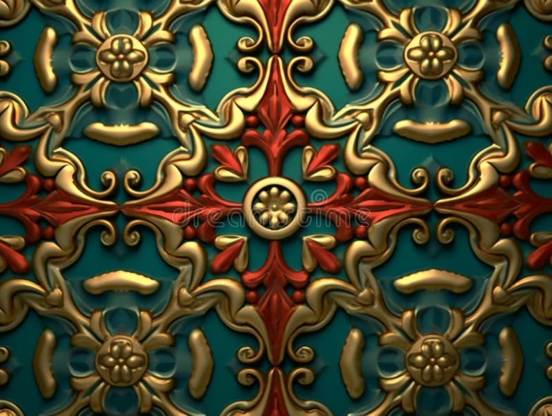 Ancient Vintage Pattern with Pattern Dark and Gold Generative a Stock ...