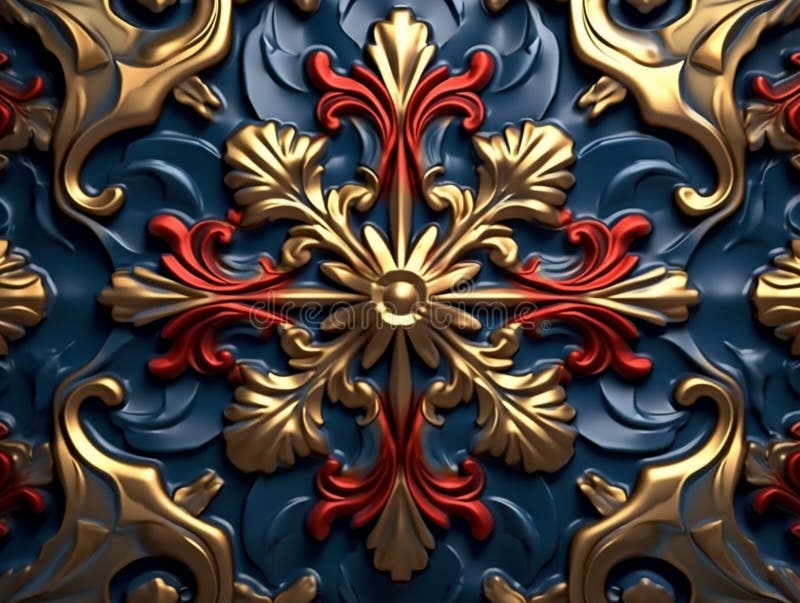 Ancient Vintage Pattern with Pattern Dark and Gold Generative a Stock ...