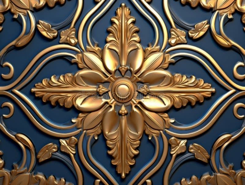 Ancient Vintage Pattern with Pattern Dark and Gold Generative a Stock ...