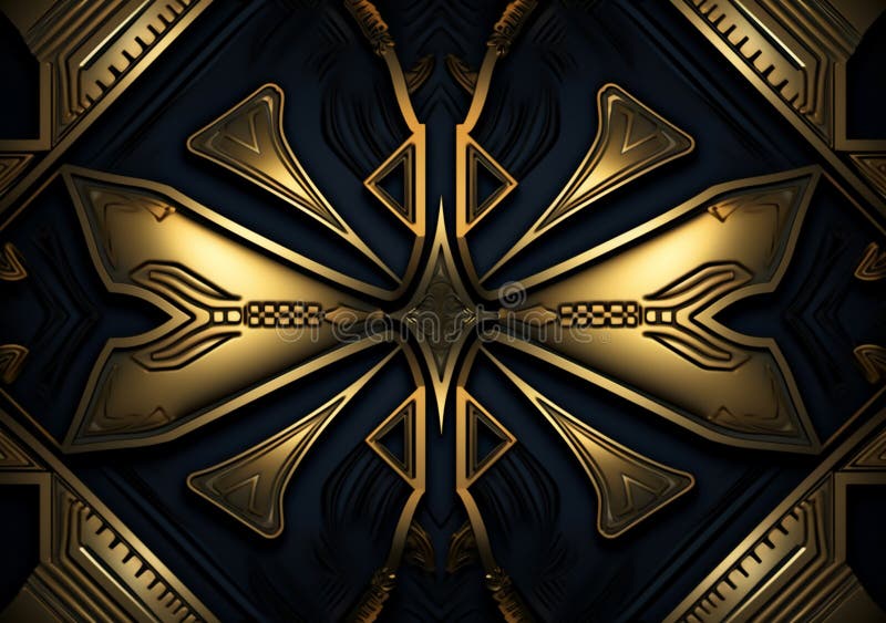 Ancient Vintage Pattern with Pattern Dark and Gold Generative a Stock ...