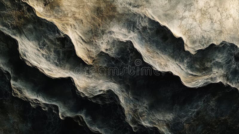 Dark and Gold Abstract Stone Texture Creating Wavy Pattern Stock Image ...