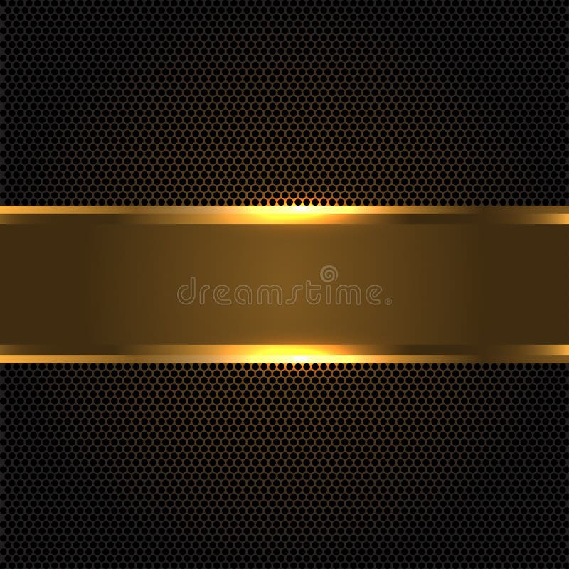 Gold Banner for Design in Vector Stock Vector - Illustration of banner ...