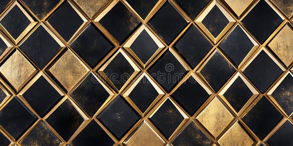 Dark Gold Diamond Pattern Tile Texture HighResolution Background Image Stock Illustration ...