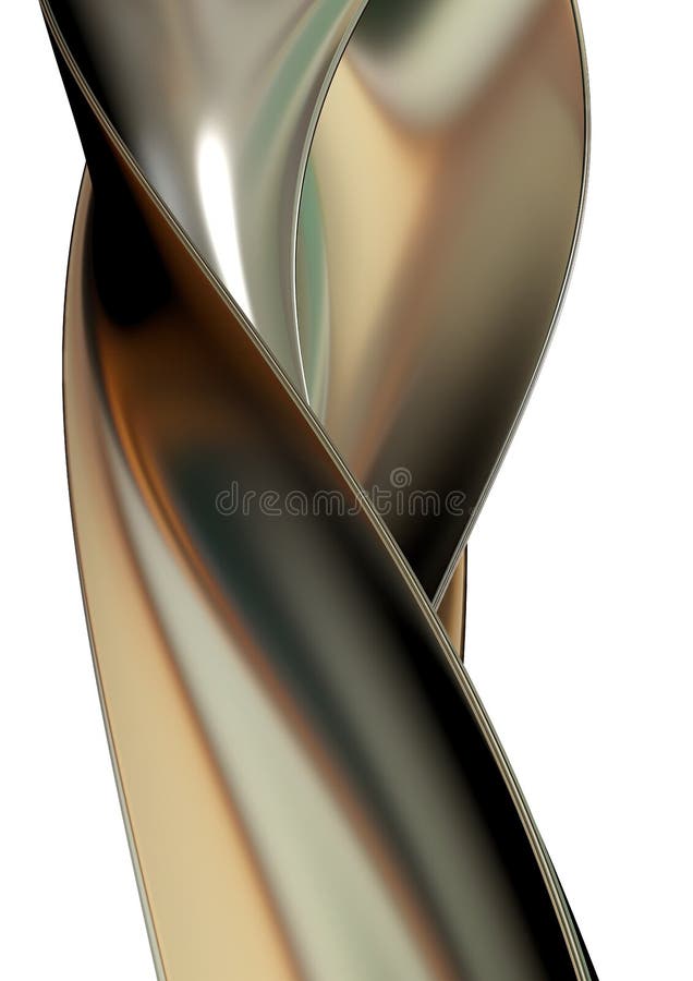 Dark Gold Intertwining Twisted Metal Plates Abstract, Dramatic, Modern ...