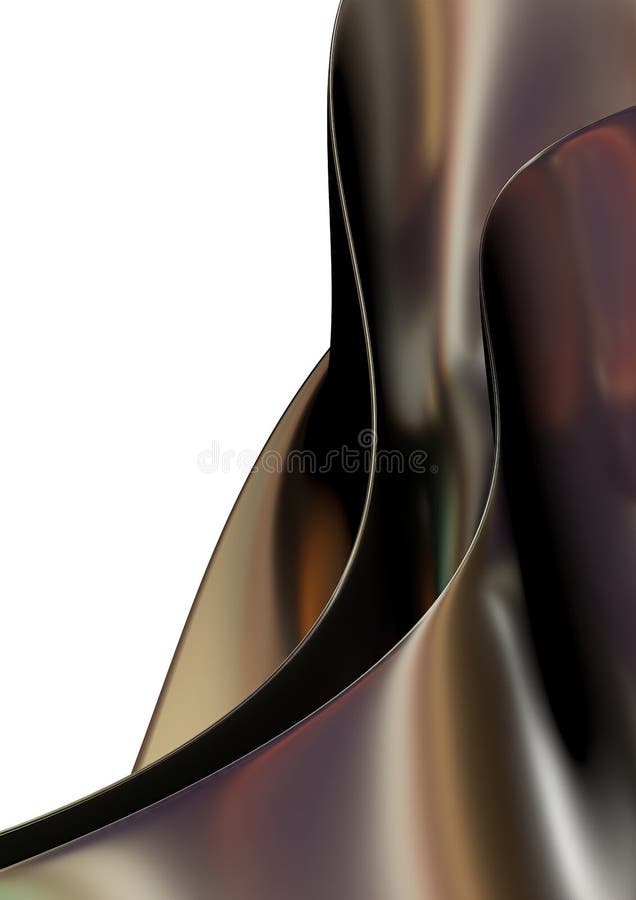 Dark Gold, Large Distorted Sheet Metal Abstract, Dramatic, Modern ...