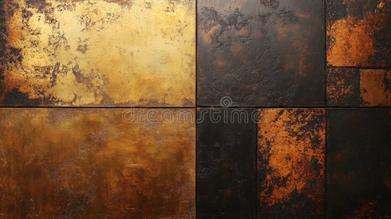Dark and Gold Metal Tile Texture Background Stock Illustration ...