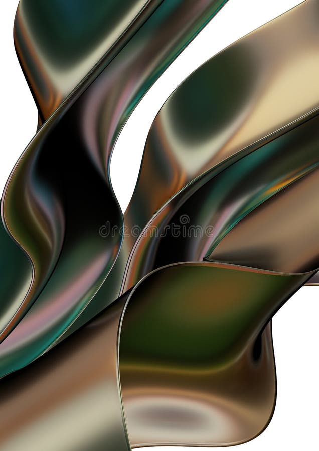 Dark Gold Metallic Beautiful Bezier Abstract Dramatic Modern Luxury ...