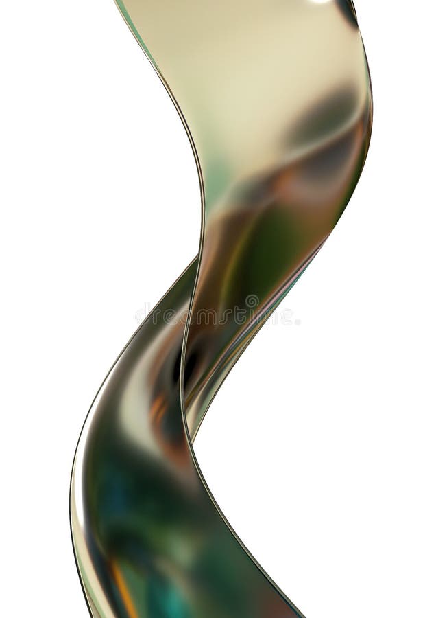 Dark Gold Thin Metal Overlapping Organic Plates Abstract, Dramatic ...