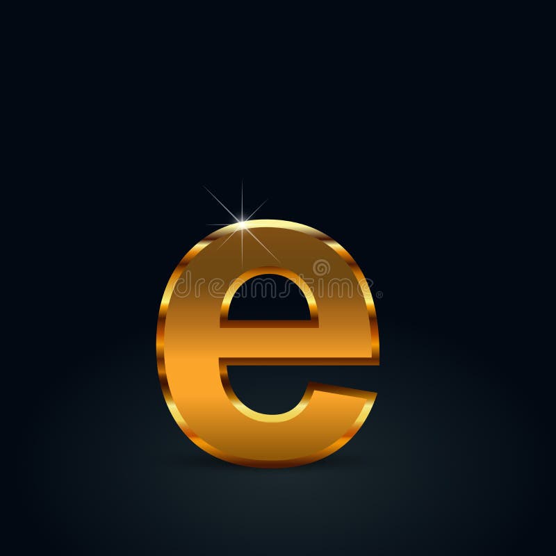 Gold Letter E Stock Illustrations – 2,320 Gold Letter E Stock ...
