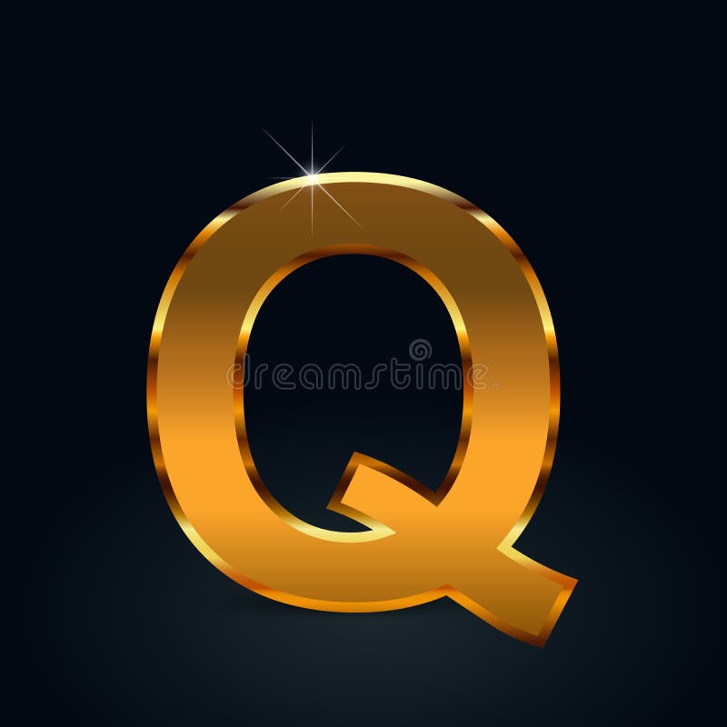 Dark Gold Vector Letter L Uppercase Isolated on Black Background Stock ...