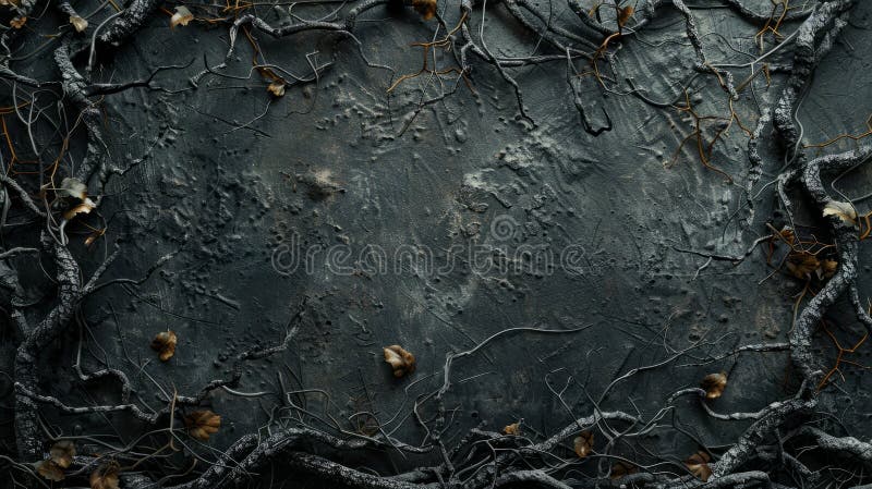 Dark Gothic Fantasy Backdrop Framed by Dry Branches in an Enchanted ...