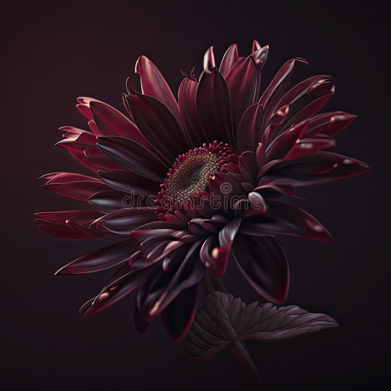Beautiful dark red flower. stock illustration. Illustration of gothic ...