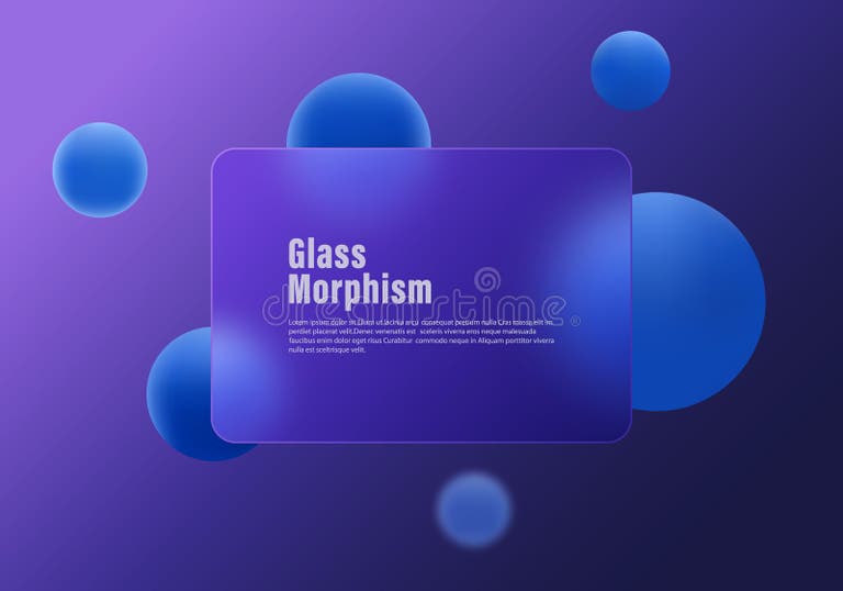 Dark Gradient Background with Partition and Spheres. Glass Morphism ...