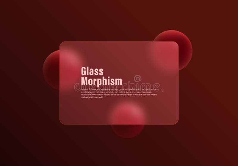 Dark Gradient Background with Red Spheres and Transparent Panel ...