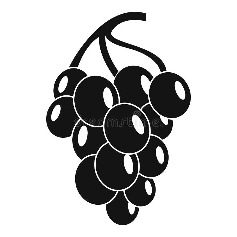 Simple Grape Bunch Icon Stock Illustrations – 1,101 Simple Grape Bunch ...