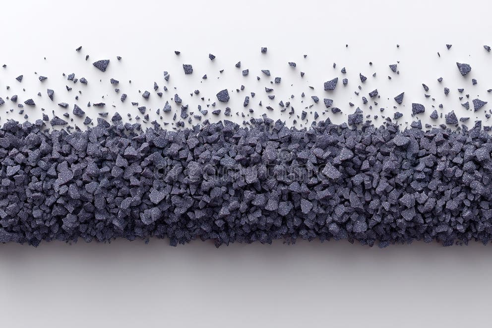 Gravel Texture with Scattered Fragments on a White Background ...