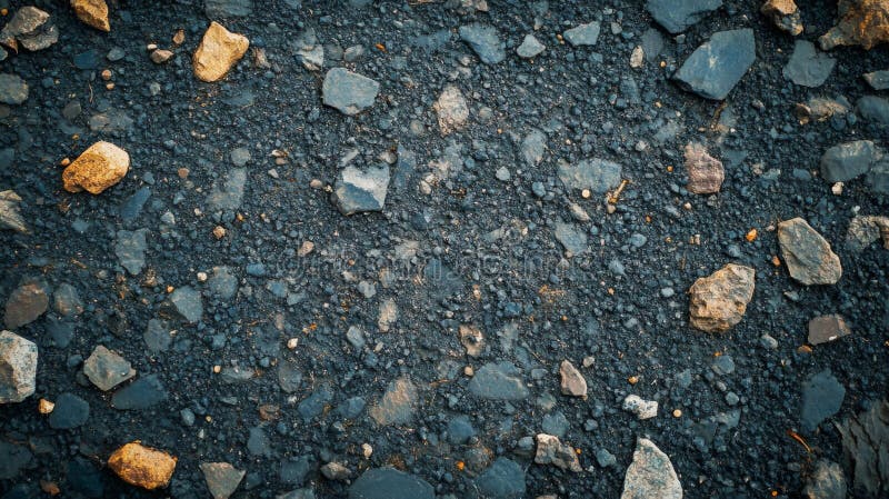 Dark Gravel Surface with Scattered Rocks and Pebbles Stock Illustration ...