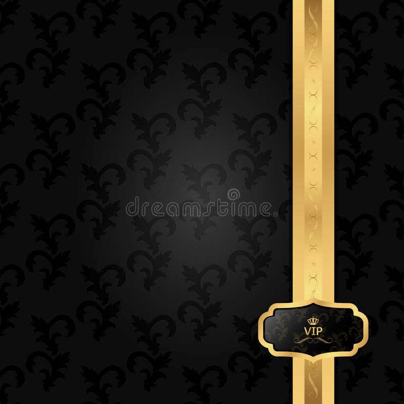 Dark Gray Background with a Horizontal Band and Square VIP Logo. Stock ...