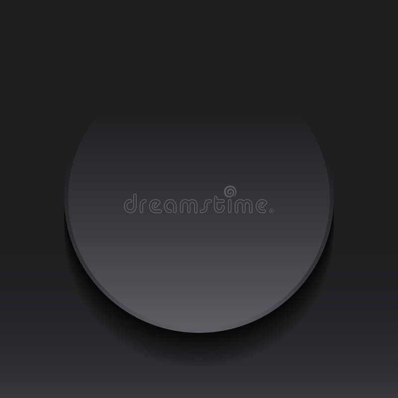 Dark Gray Circle Round Note Label Paper Cut Style Stock Vector ...
