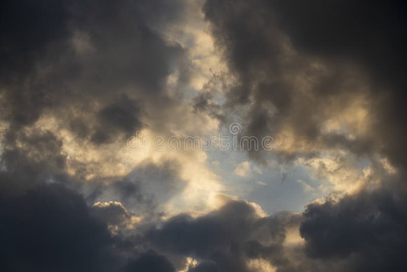 Dark Gray Clouds Fly Across the Sky. Puffy Fluffy Grey Clouds at Spring ...