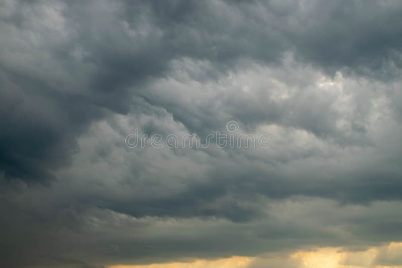 Dramatic Clouds that Look Like Storm Waves in the Ocean Stock Photo ...