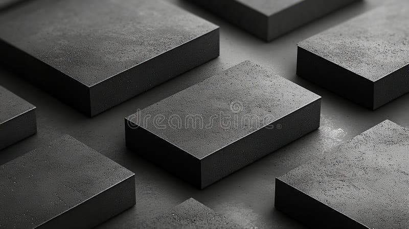 Dark Gray Concrete Blocks Mockup, Studio Background, Branding Stock ...