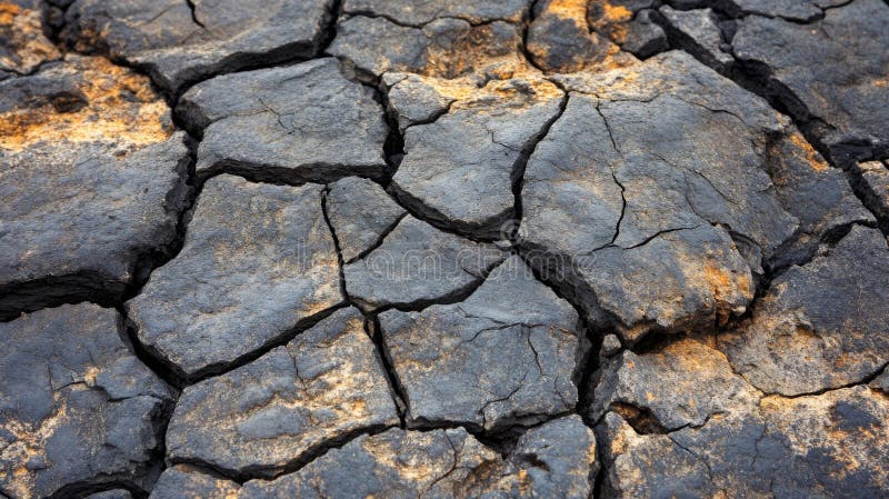 Dark Gray Cracked Earth Surface Texture Stock Illustration ...