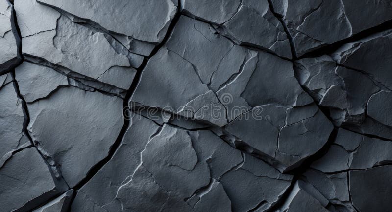 Dark Gray Cracked Stone Texture Background. Stock Image - Image of dark ...