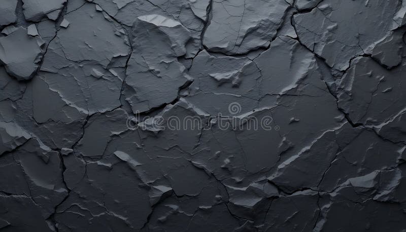 Dark Gray Cracked Texture, Abstract Background, Deep Stone Surface ...
