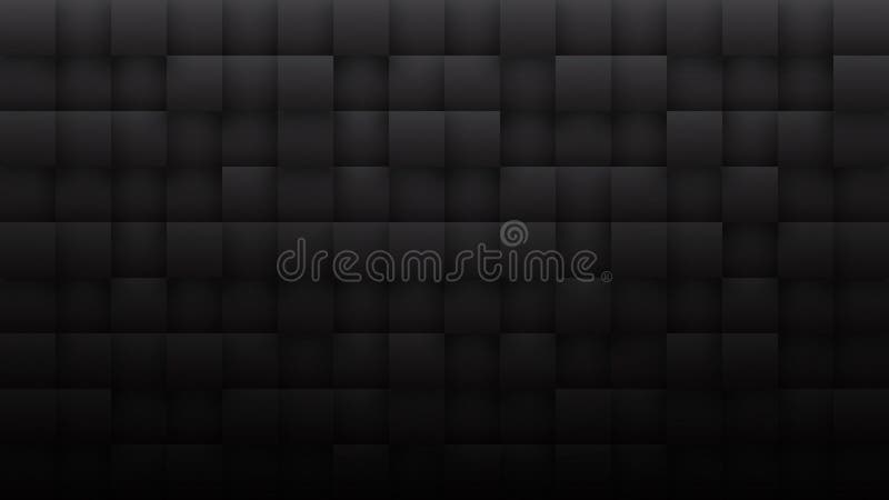 Dark Gray 3D Squares Grid Pattern Minimalist Black Abstract Background ...
