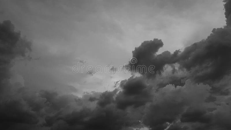 Dark Gray Dramatic Sky Whith Clouds Summer Cloudscape Natural ...