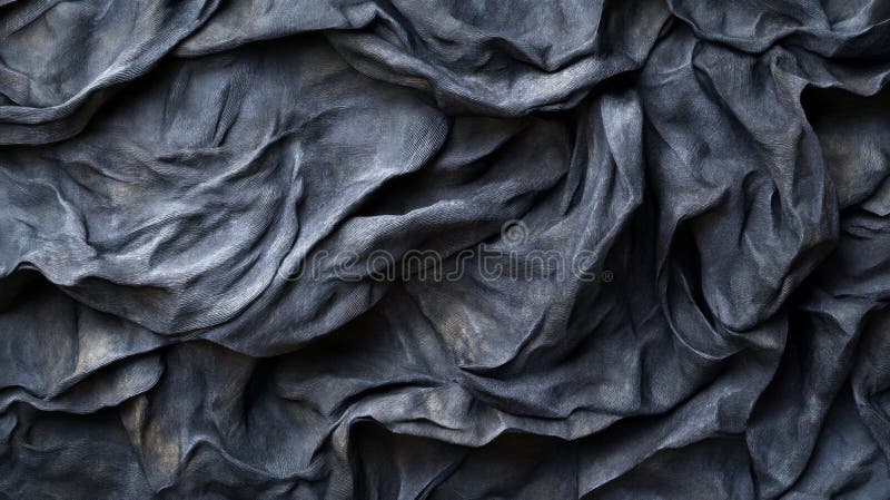 Dark Gray Fabric Draped in Soft Waves Stock Illustration - Illustration ...