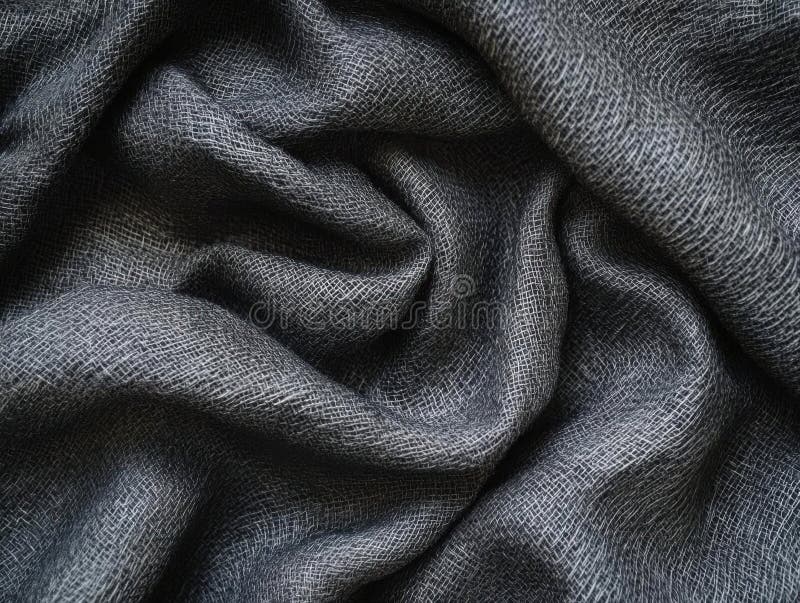 Dark Gray Fabric Texture, a Smooth and Wrinkled Surface Stock ...
