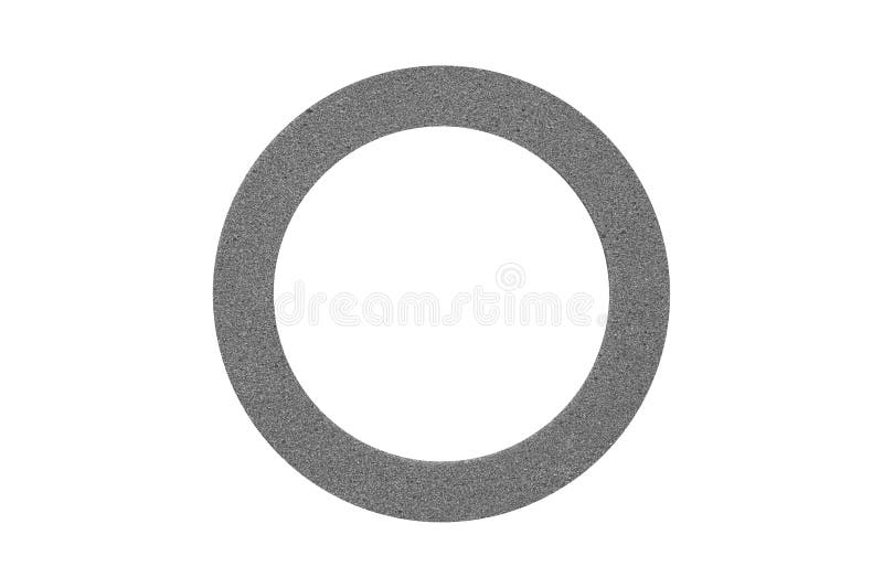 Dark Gray Foam Rubber Circle is Isolated on White Background Stock ...