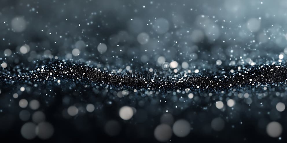 Dark Gray Glitter Background Sparkling Bokeh Texture for Design Stock Illustration ...