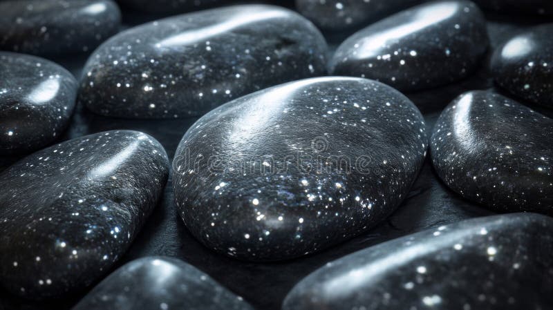 Dark Gray Glittery Stones Close Up Stock Illustration - Illustration of ...