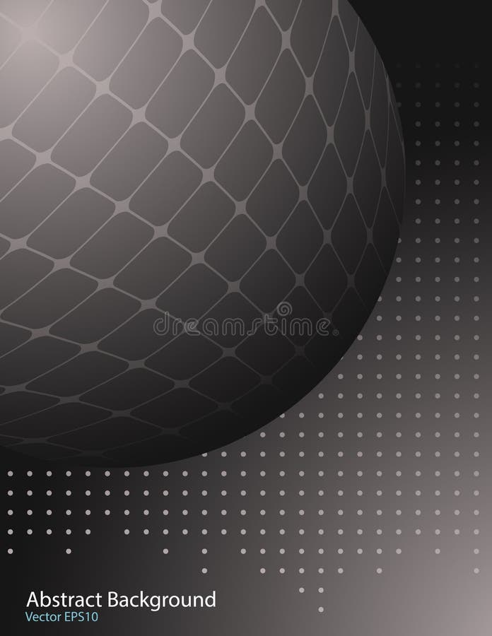 Dark Sphere Vector Background Stock Vector - Illustration of greyscale ...