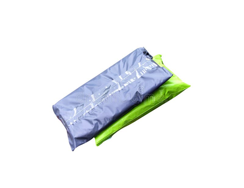 Dark Gray and Green Polythene Envelope Packaging Closed with Tape ...