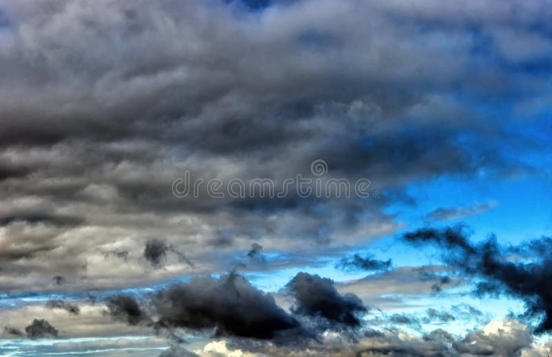 Dark Gray Heavy Clouds in the Sky before the Rain Stock Image - Image ...